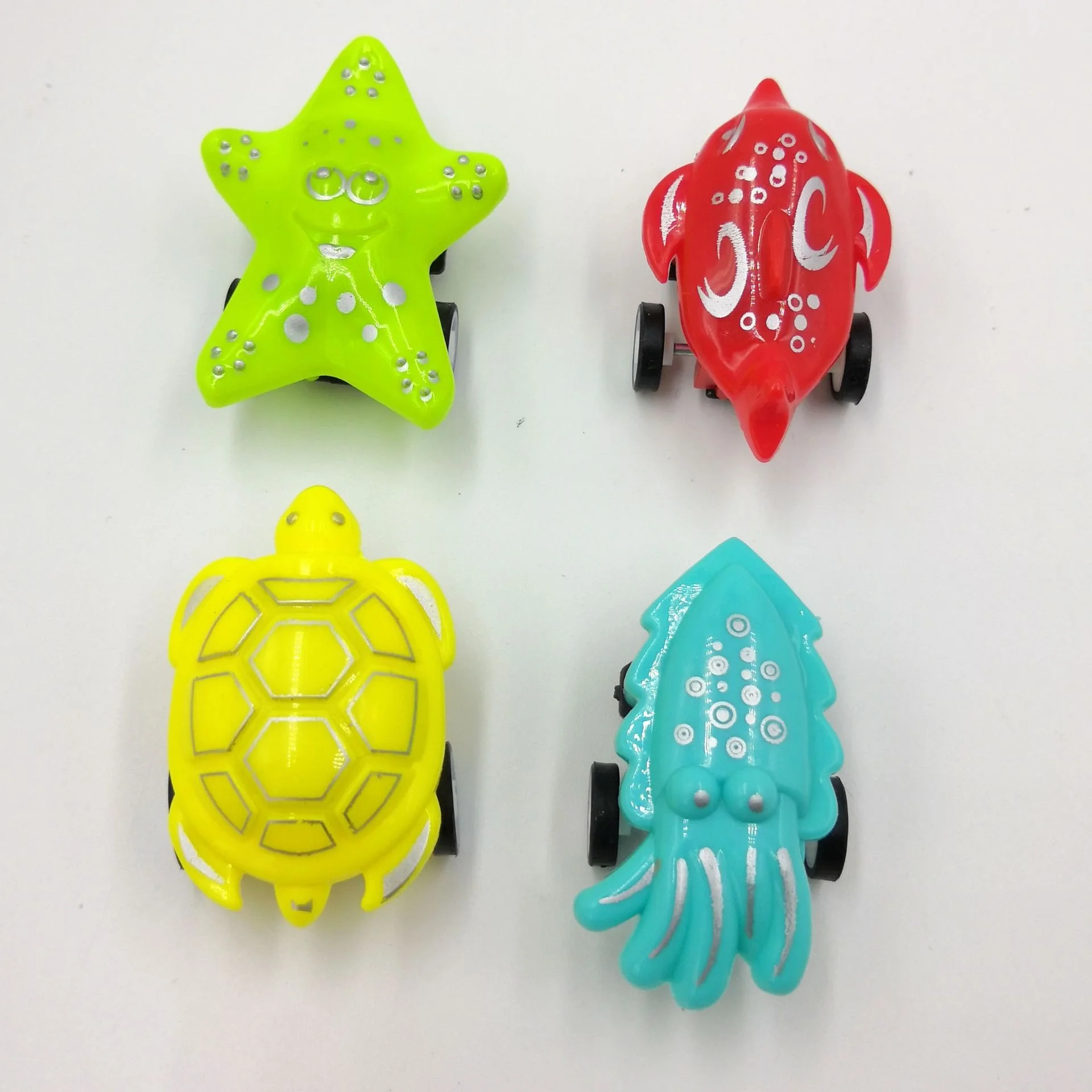 50mm 5cm Small Plastic Pull-Back Car Capsule Zoom Kids Ocean Animal Toy ...