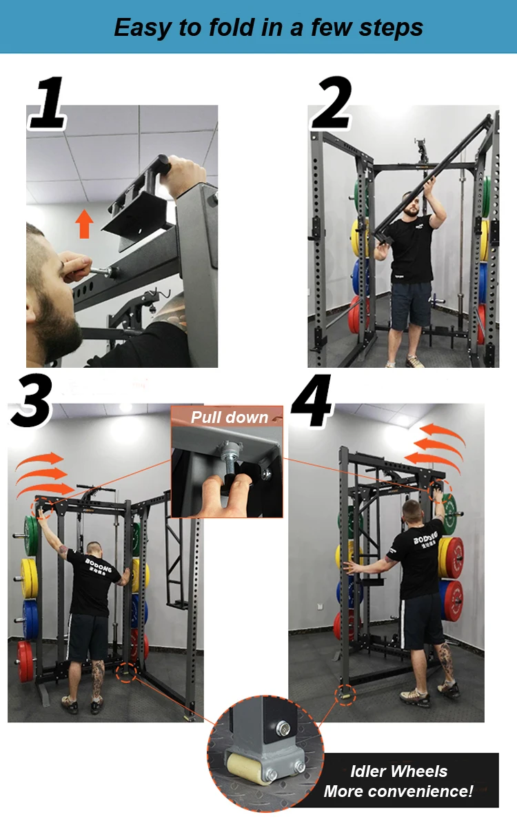Commercial Fitness Equipment Collapsible Squat Rack Gym Machine Squat ...