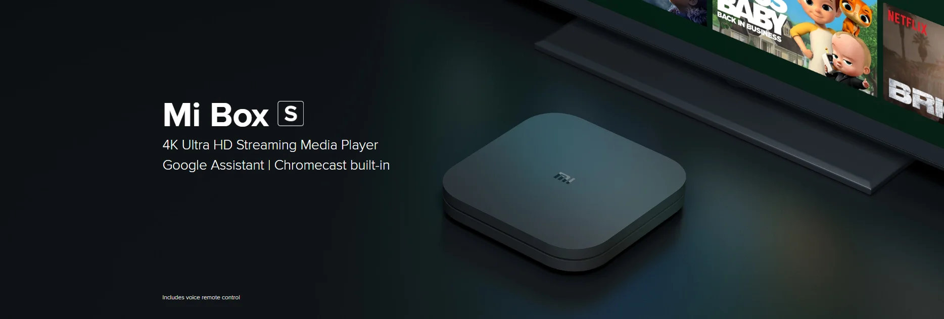 Xiao Mi TV Box S - Quad Core Android 8.1 for 4K Streaming