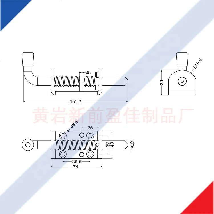 Spring Latch Barrel Bolt Locks - Heavy Duty Door Security