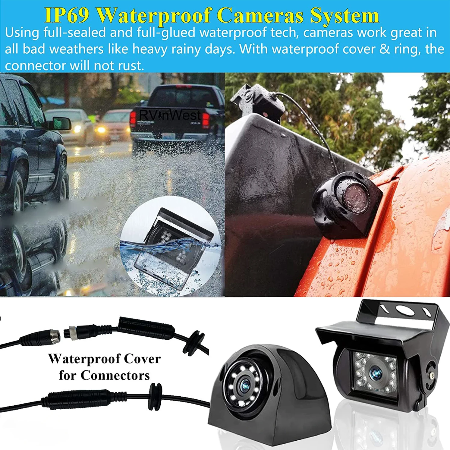 10.36 Inch 4k Touch Screen Display Monitor Bluetooth Backup Camera ...