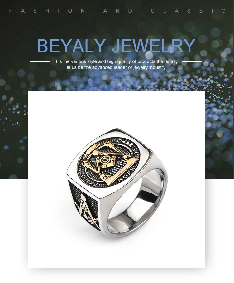 Wholesale Masonic Items - Custom Made Stainless Steel Rings