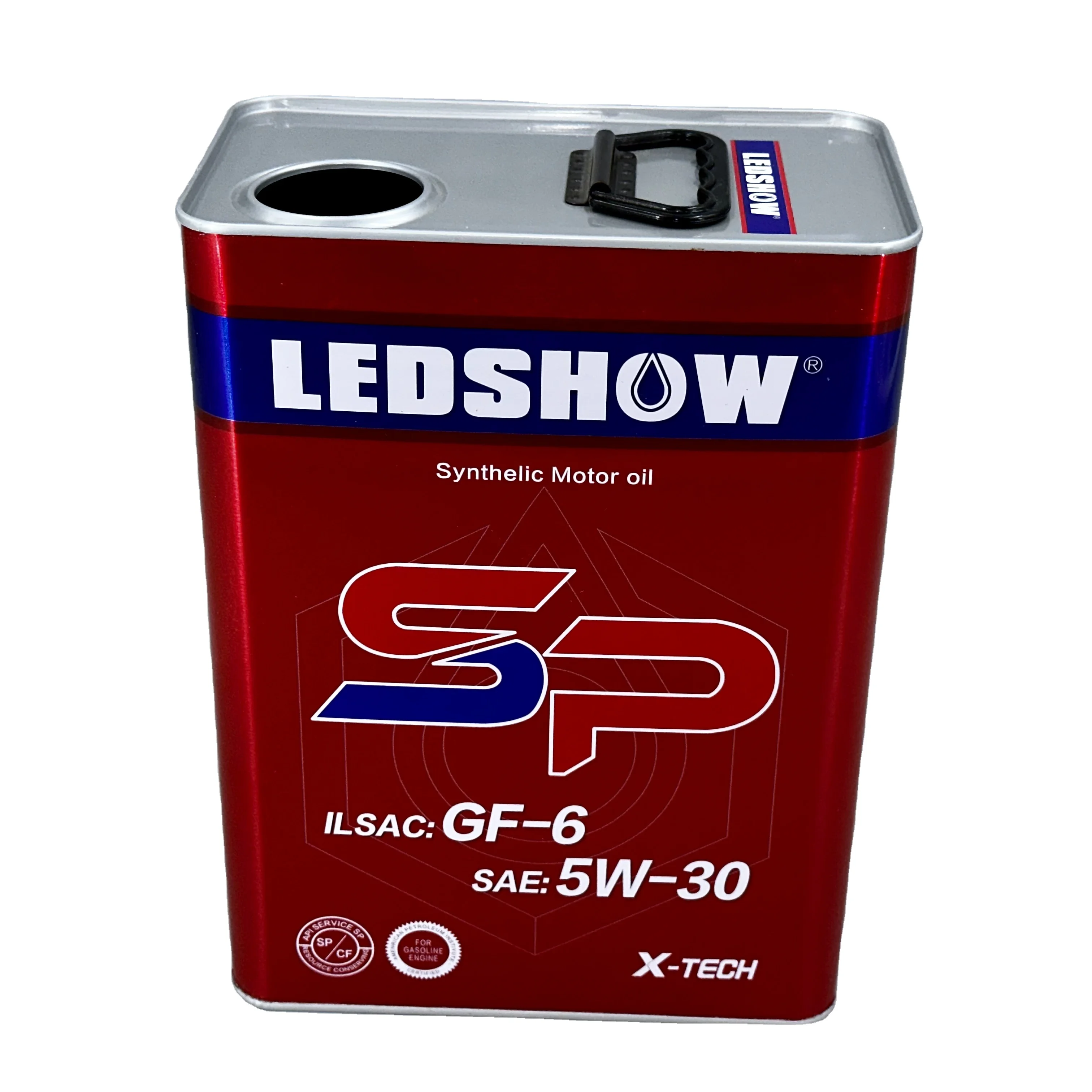 4 Litre Engine Oil Tin Can F-style Moter Can With Plastic Handle And ...