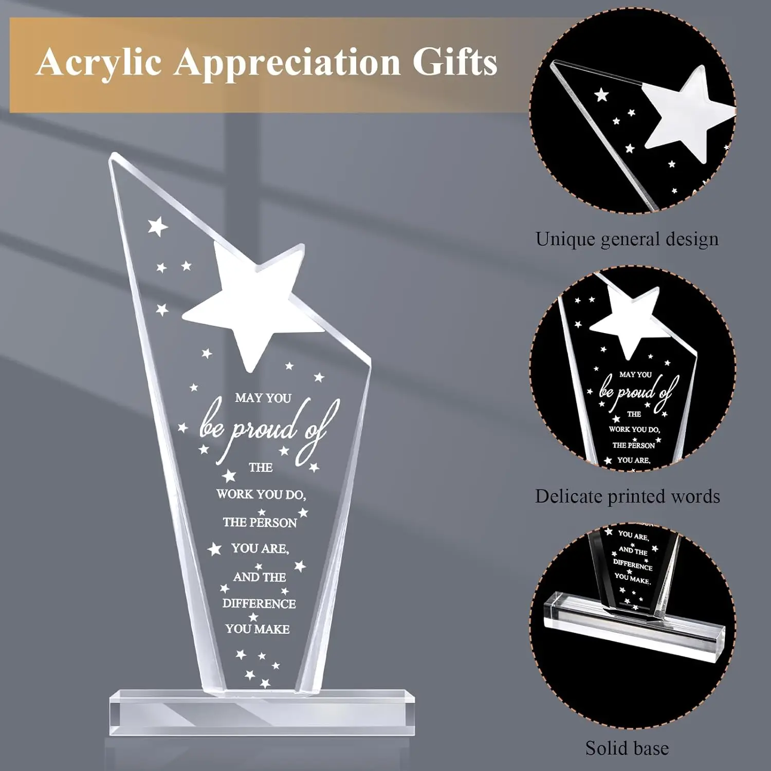 Trofeo De Agradecimiento - Acrylic Trophies for Awards