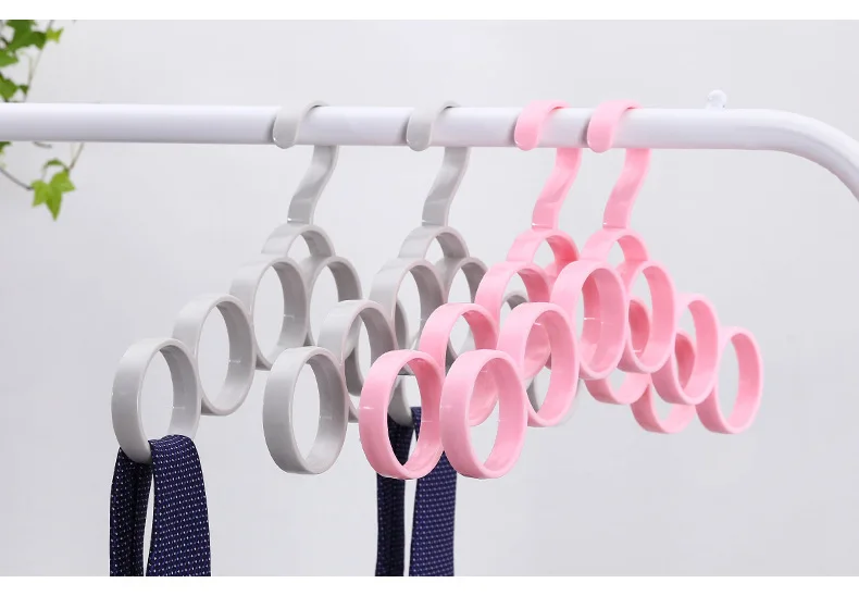 6 Holes Scarf Hanger Plastic Circles Scarf Hanger Organizer Neck Tie ...