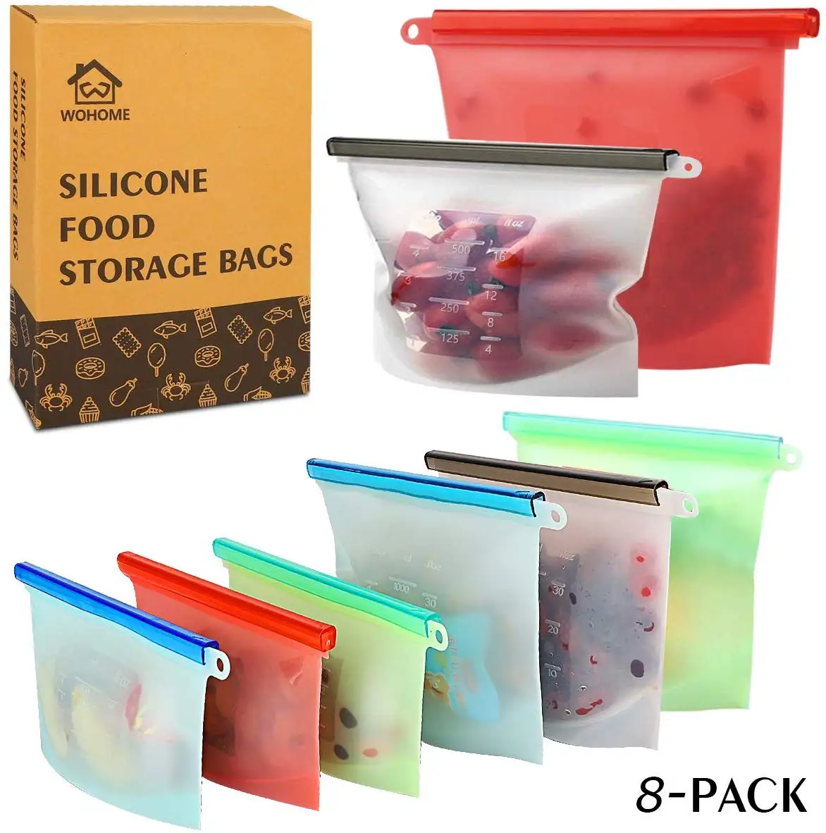 Eco-friendly Food Storage Bulk Bags Size Plastic Containers Cooking ...