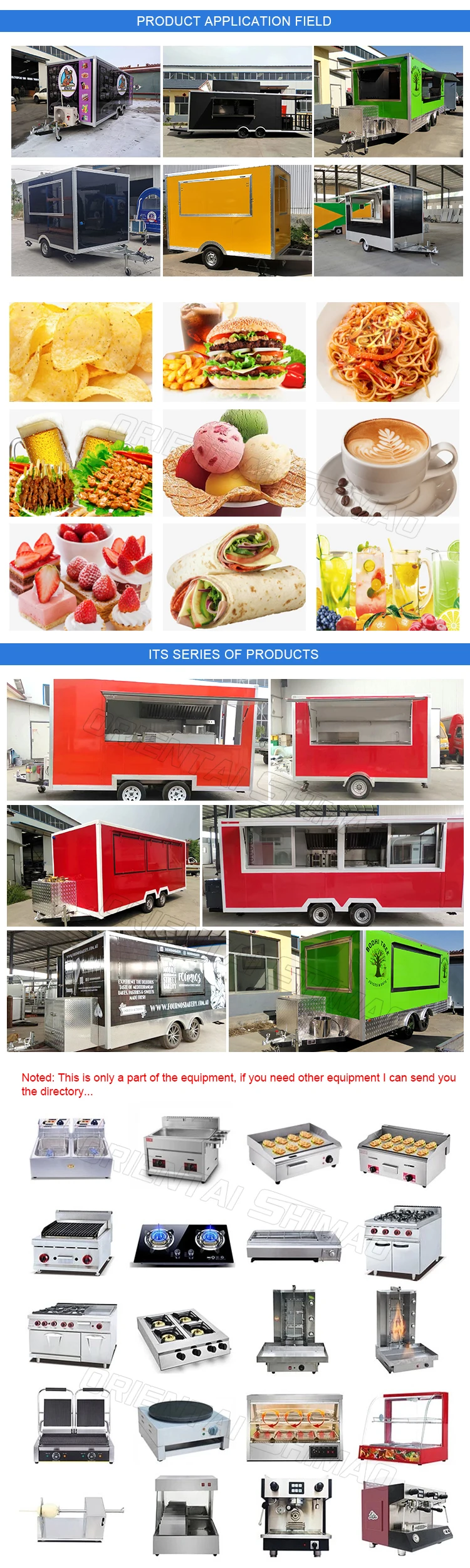 Refrigerated Food Trailer Mobile Food Trucks Mobile Coffee Food Cart ...