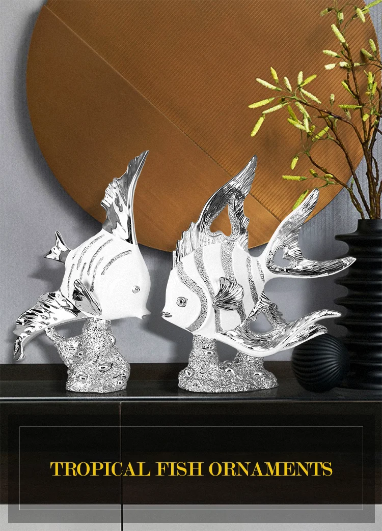 Arts And Crafts Creative Decoration Tropical Fish Resin Statue - Buy ...