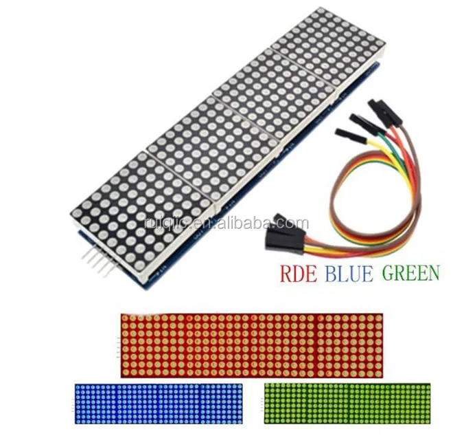 original MAX7219 Dot Matrix Module For Microcontroller 4 in 1 Display ...