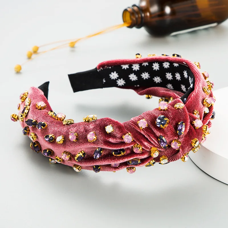 Luxury Crystal Knot Jewelled Rhinestone Headbands Women Bride Knotted ...