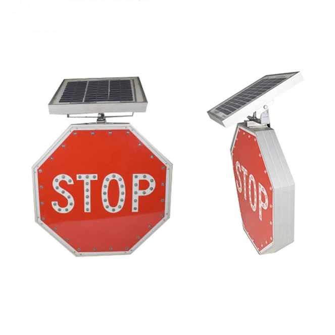 High Visibility LED Stop Solar Traffic Sign| Alibaba.com