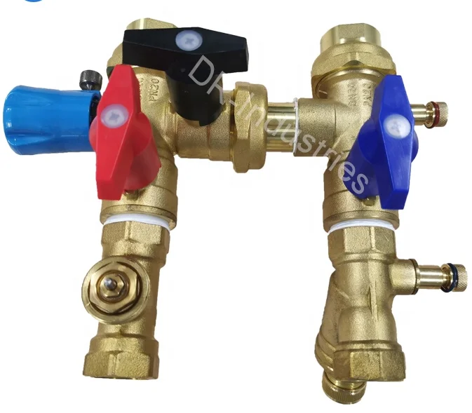 DZR Brass FCU Valve Kit System - Balancing Valves for Water
