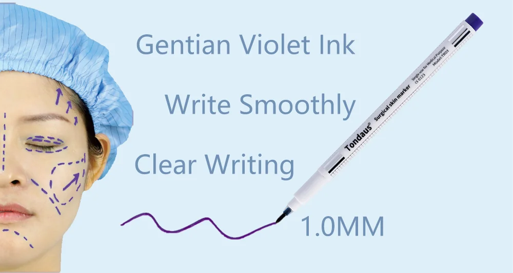 TR03 Tondaus Skin Marker - Permanent Gentian Violet Ink