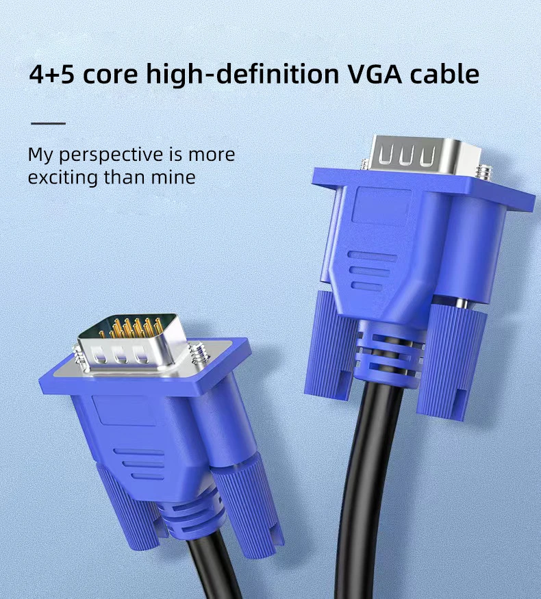 15 Pin Mfemale Male 1080p Vga Cable 3+4 3+2 Vga to Vga with Ferrmale ...
