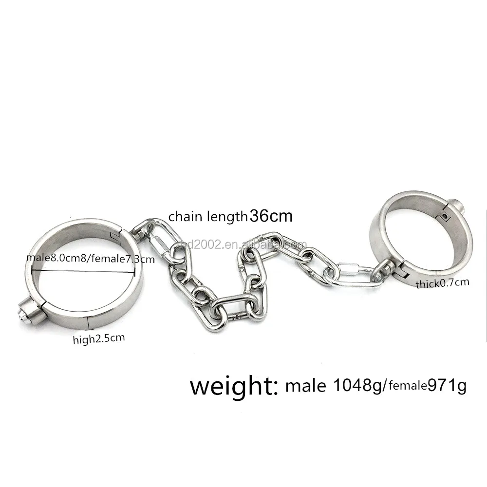 Black Emper Adult Fun Handcuffs,Feet Stainless Steel Press Lock,Simple ...