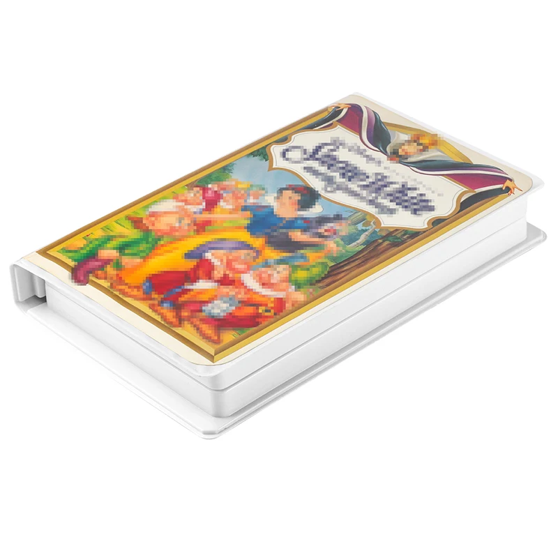 HIGOPLAY VHS Storage Clamshell Case - White Vinyl