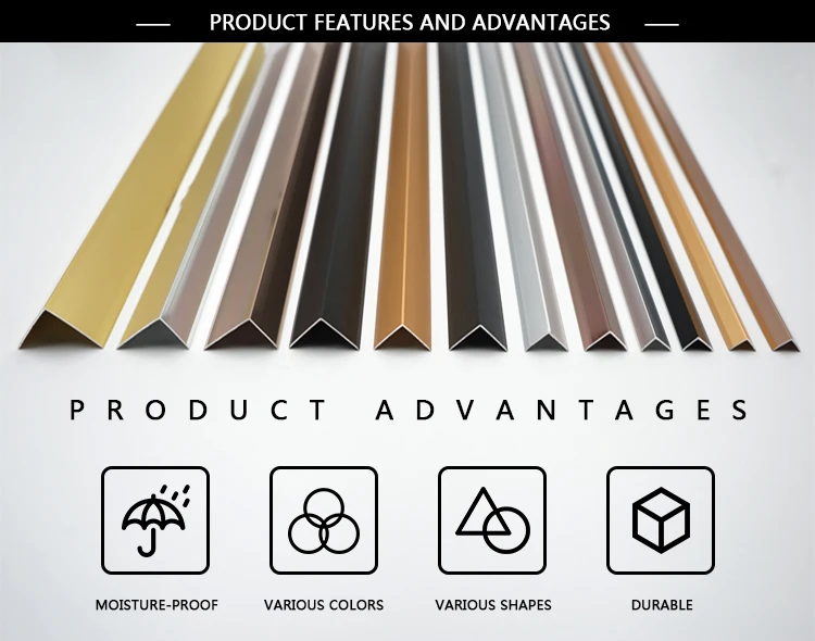 Lenwa Factory Ready To Ship Aluminium L Shaped Tile Trim Angle For Wall ...