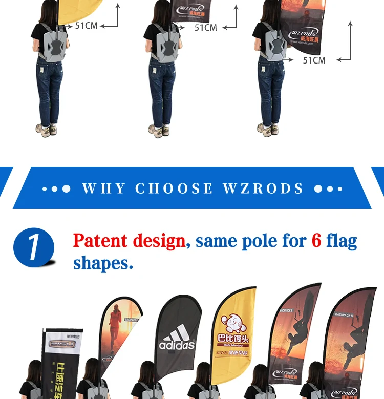 Weihai Wisezone Advertising Backpack Banner Walking Billboard Backpack ...
