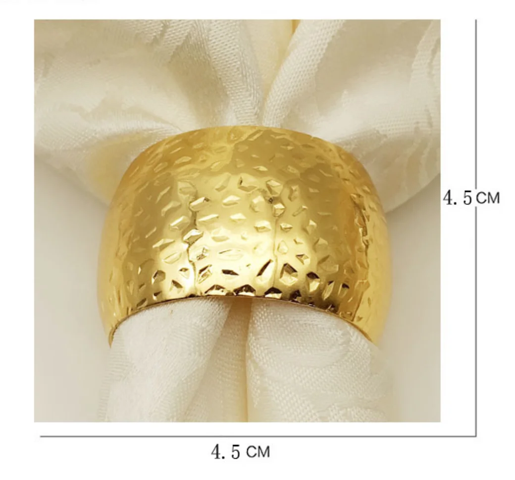 Wholesale Hotel Metal Golden Napkin Button Round Bead Napkin Ring - Buy ...