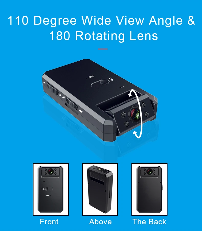 180 Rotation Lens Mini Camera 1080p Portable Video Recording Camera ...