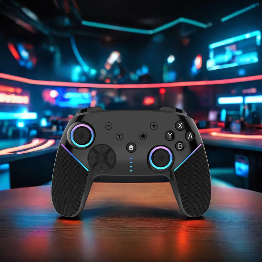 Wireless Six-Axes Game Controller with LED Light Macro Programming for ...