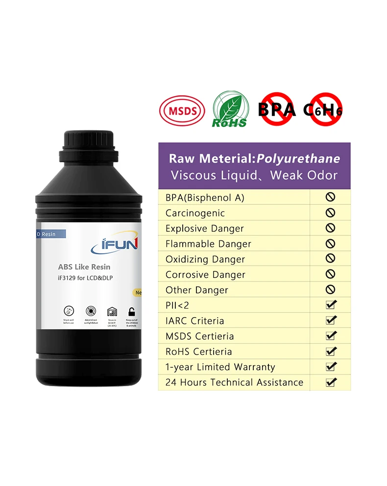 Ifun 3129 3d Printer Resin 405nm Uv Curing Resin Abs Like 3d Resin For ...