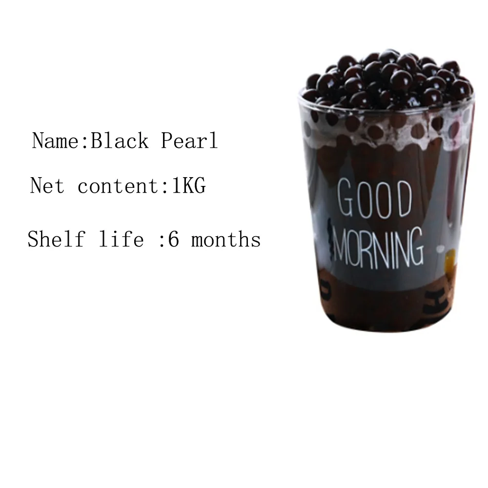 Wholesale 1kg Boba Tapioca Pearl Bubble Tea Pearls Milktea Supplies Black Sugar Boba Pearls for ...