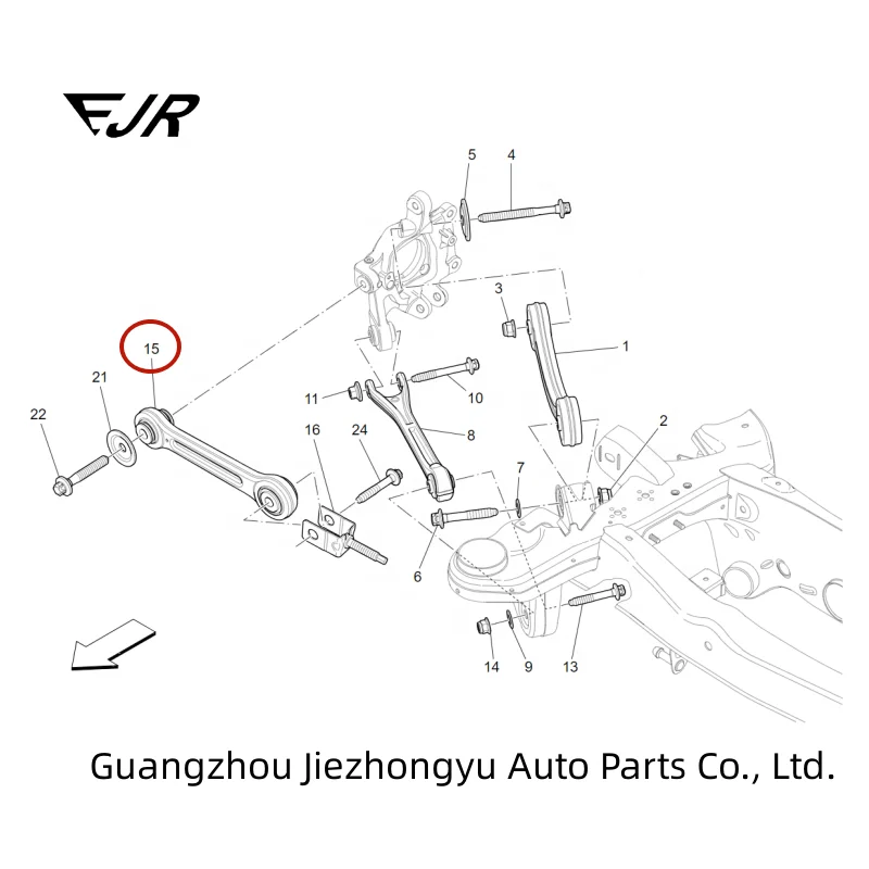 670006273 670035978 Suspension System Rear Control Arm for Ghibli ...