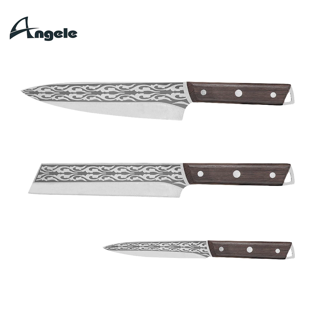 7 Inch Meat Cleaver Knife Butcher Hand Forged Meat Chopping Knife with ...