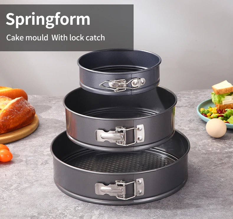 Square Round Heart Leakproof Aluminum Bakeware Springform Cake Mold Set ...