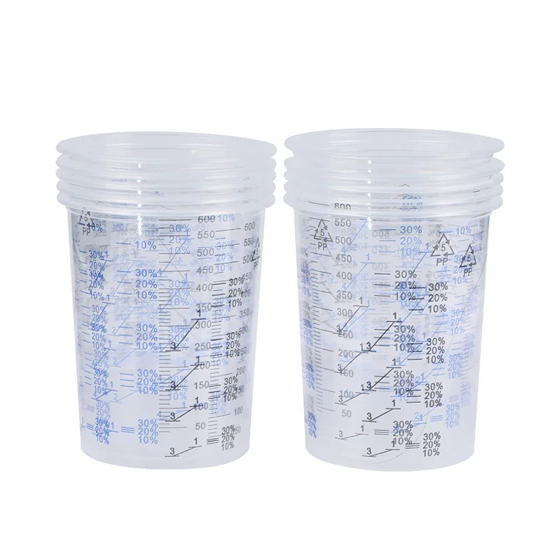 Plastic Paint Mixing Cup 600ml Mixing Pot Paint Mixing Calibration Cup ...