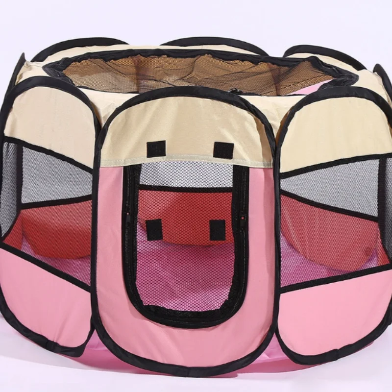 8-panel Octagon Enclosure Fence Exercise Kennel Crate Gate Cage Playpen ...