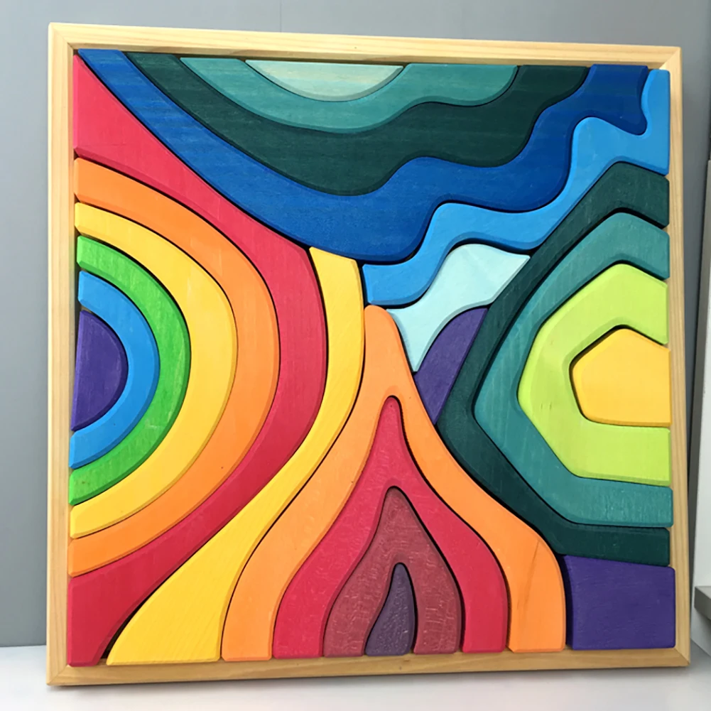 Wooden Rainbow Blocks Natural,Giant Rainbow Blocks Set - Buy Wooden ...