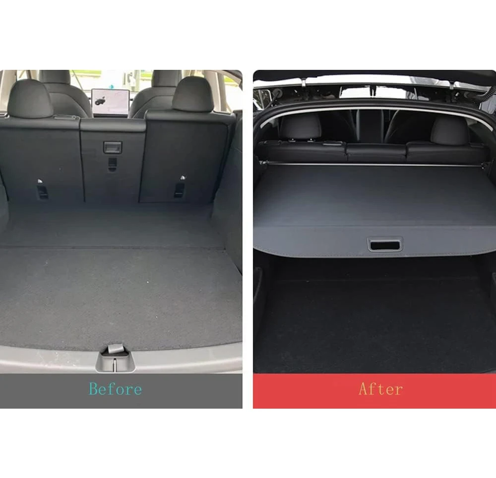 Tesla Model Y Retractable Luggage Carrier Partition Luggage Compartment ...