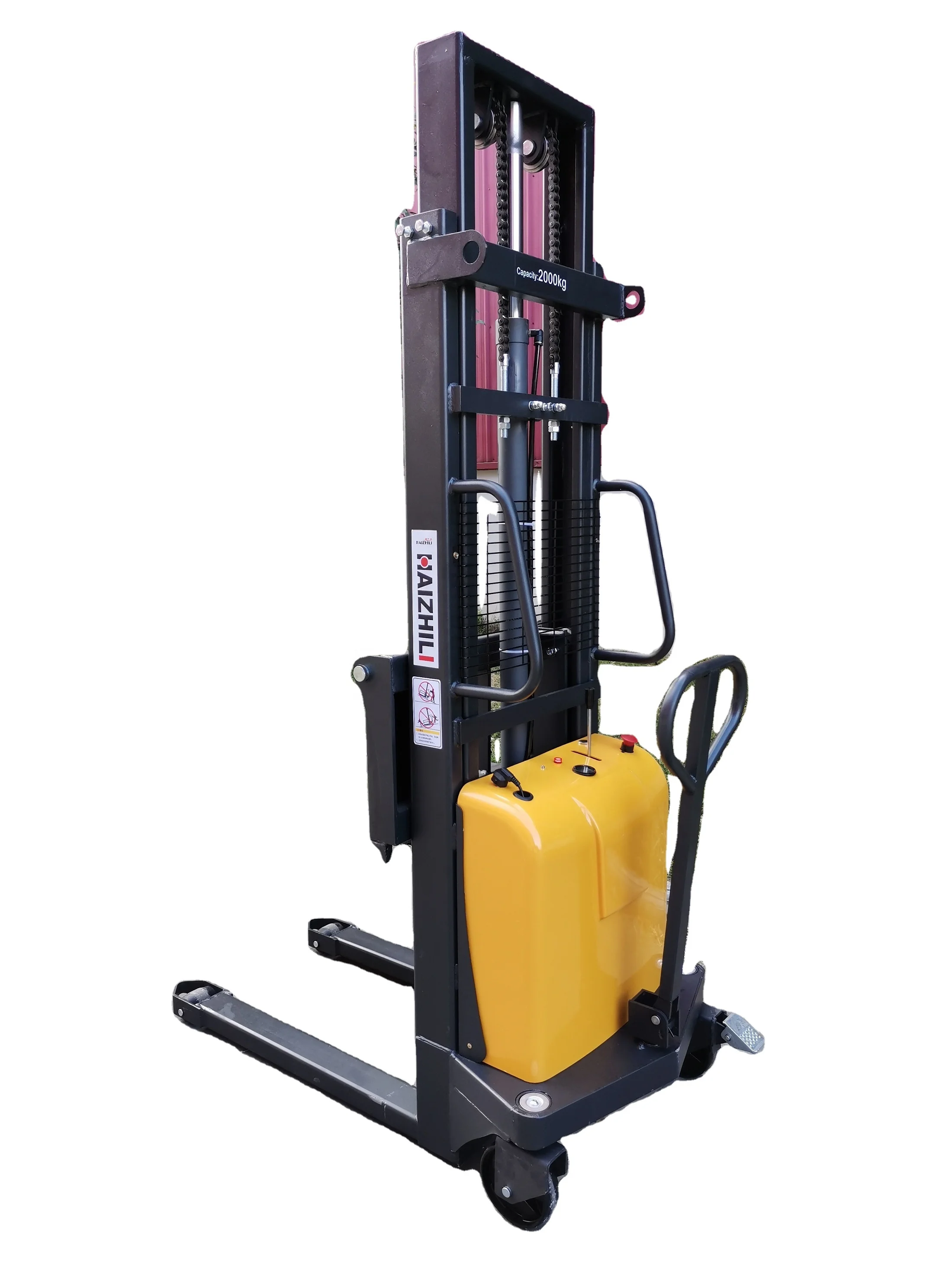 New1.5t/2m Semi Electric Stacker Semi Electric Pallet Stacker Semi ...