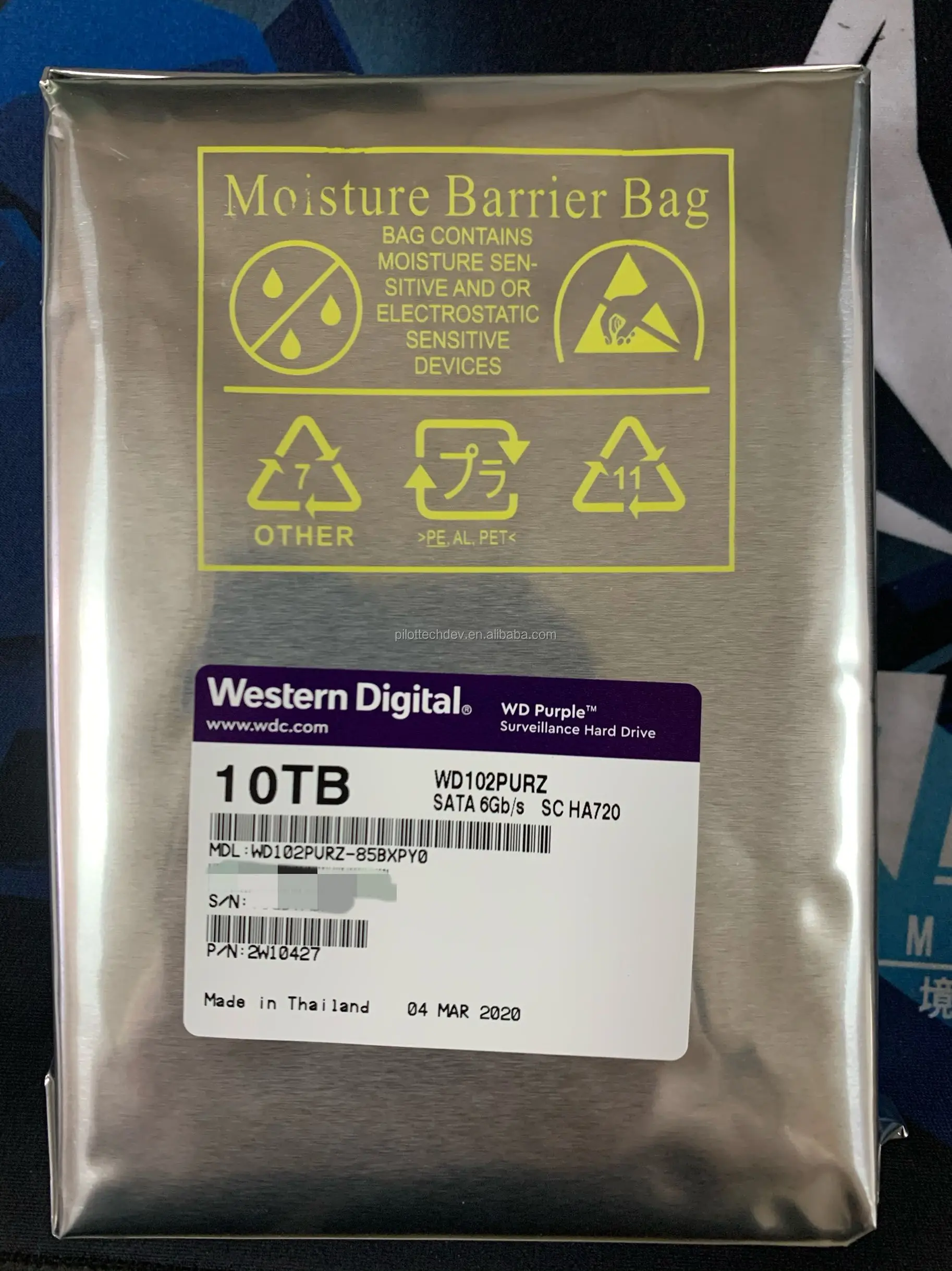 Wd102purz 10t Sata3 3.5inch 7200rpm Purple Hard Drive For Monitoring ...