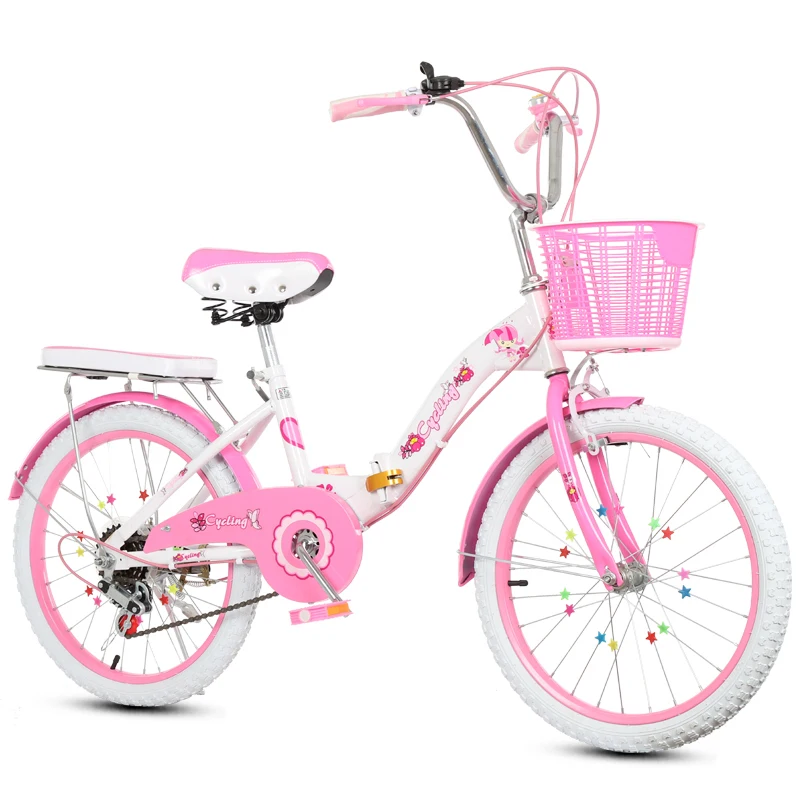 Fashionable Pink 2021 Variable 7speed Folding Children's Bicycle - Buy ...