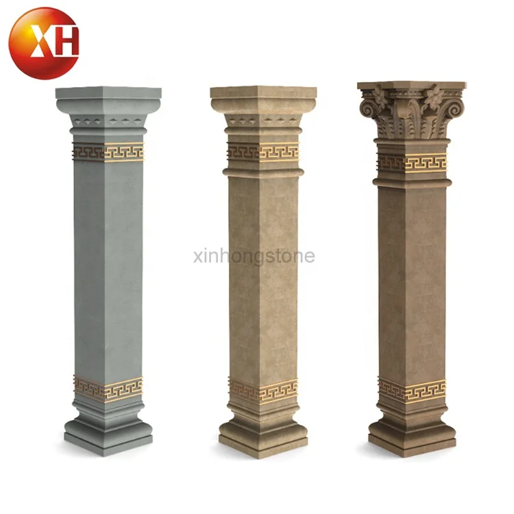 Hand Carved Natural Stone Roman Pillars for Sale