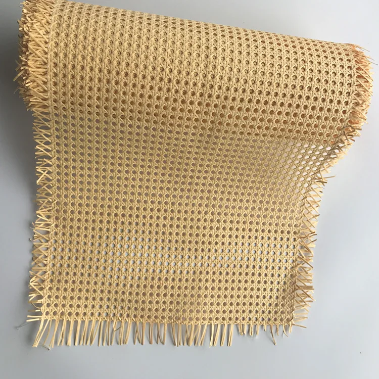 Pe Mesh Rattan Cane Webbing Roll Natural For Wall Chair Decor Rattan ...