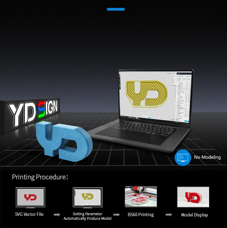 Yd Sign 3d Signage Printer Auto Leveling For Pla/petg/mmla Large ...