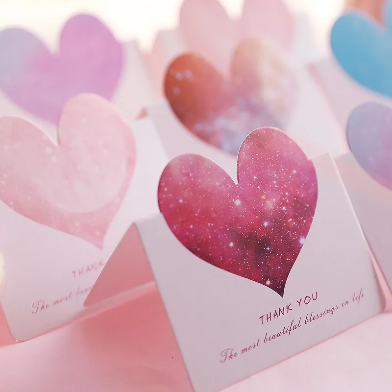 Promotional Heart-shape Best Wishes Greeting Card Thank You Card For ...