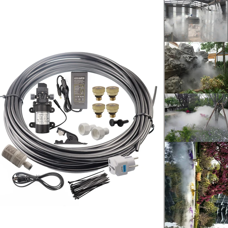 6/9/12/15/18m Low Pressure Misting System Fog Machine Water Misting ...