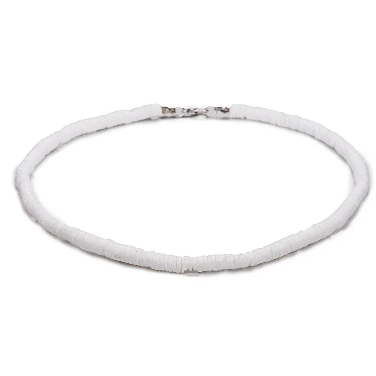 Genuine White Puka Shell Necklace For Men & Women - Bohemian Style ...