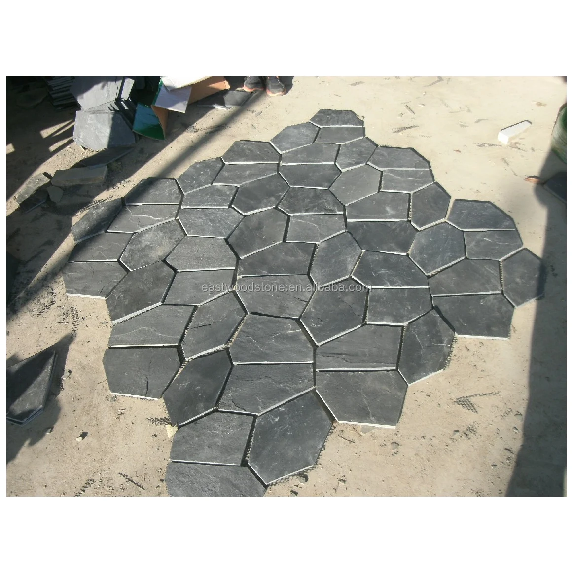 Irregular Flagstone Black Slate Floors - Buy Irregular Flagstone,Black ...