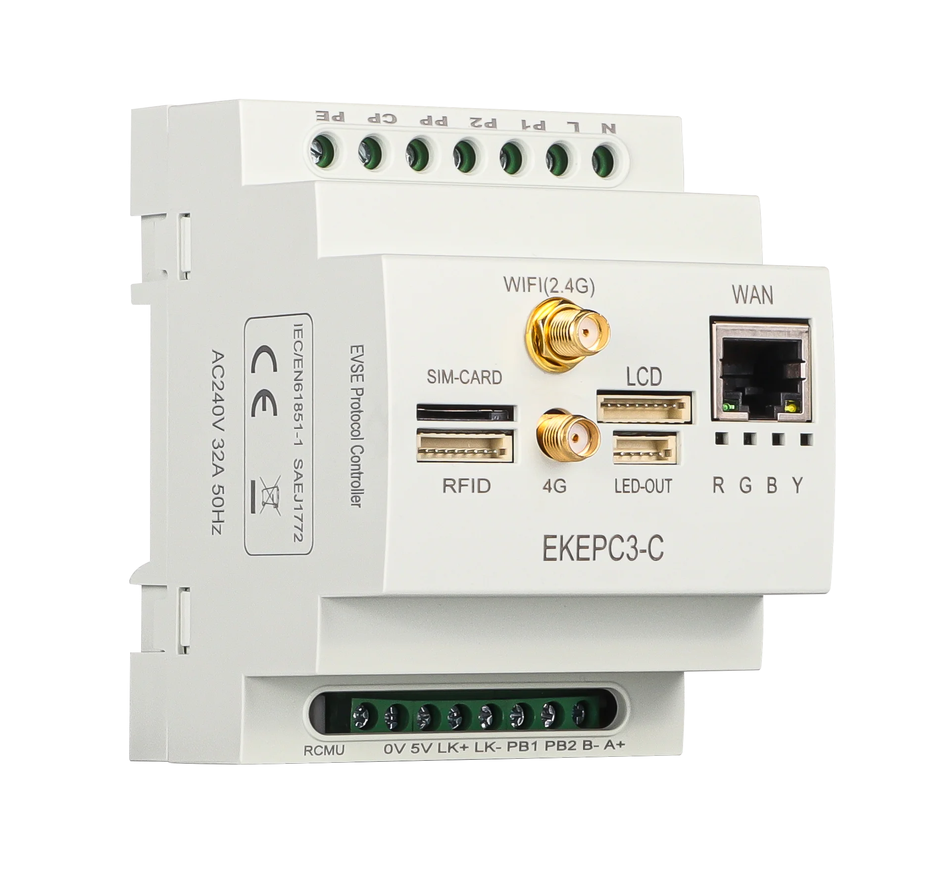 Ekepc3-s Ocpp Controller Ocpp1.6j Wifi 4g Ethernet 3.6kw 7kw 11kw 22kw ...