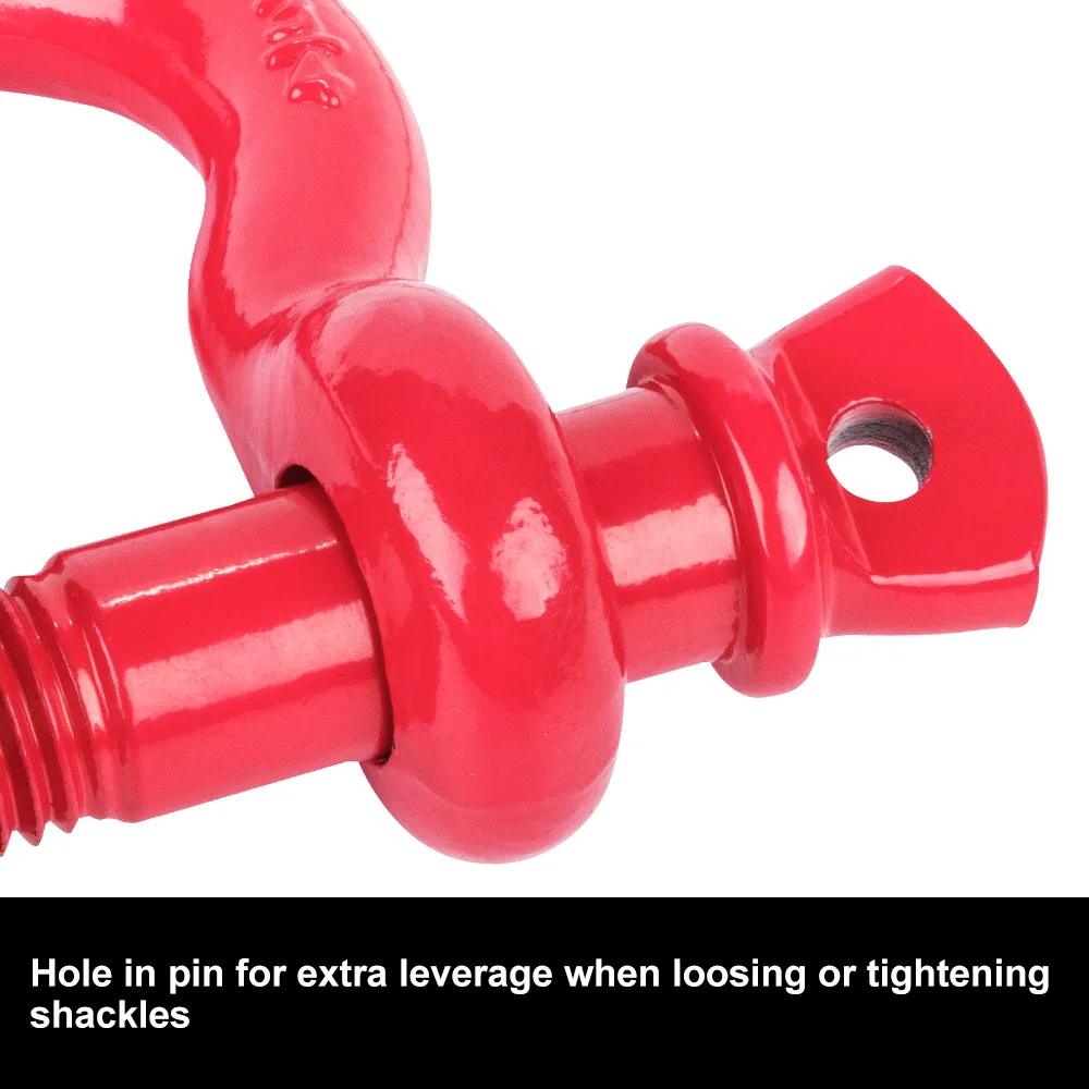 2pcs Wll 5ton Rated 20mm 5t Bow Shackle For 4wd Recovery Tow Car ...