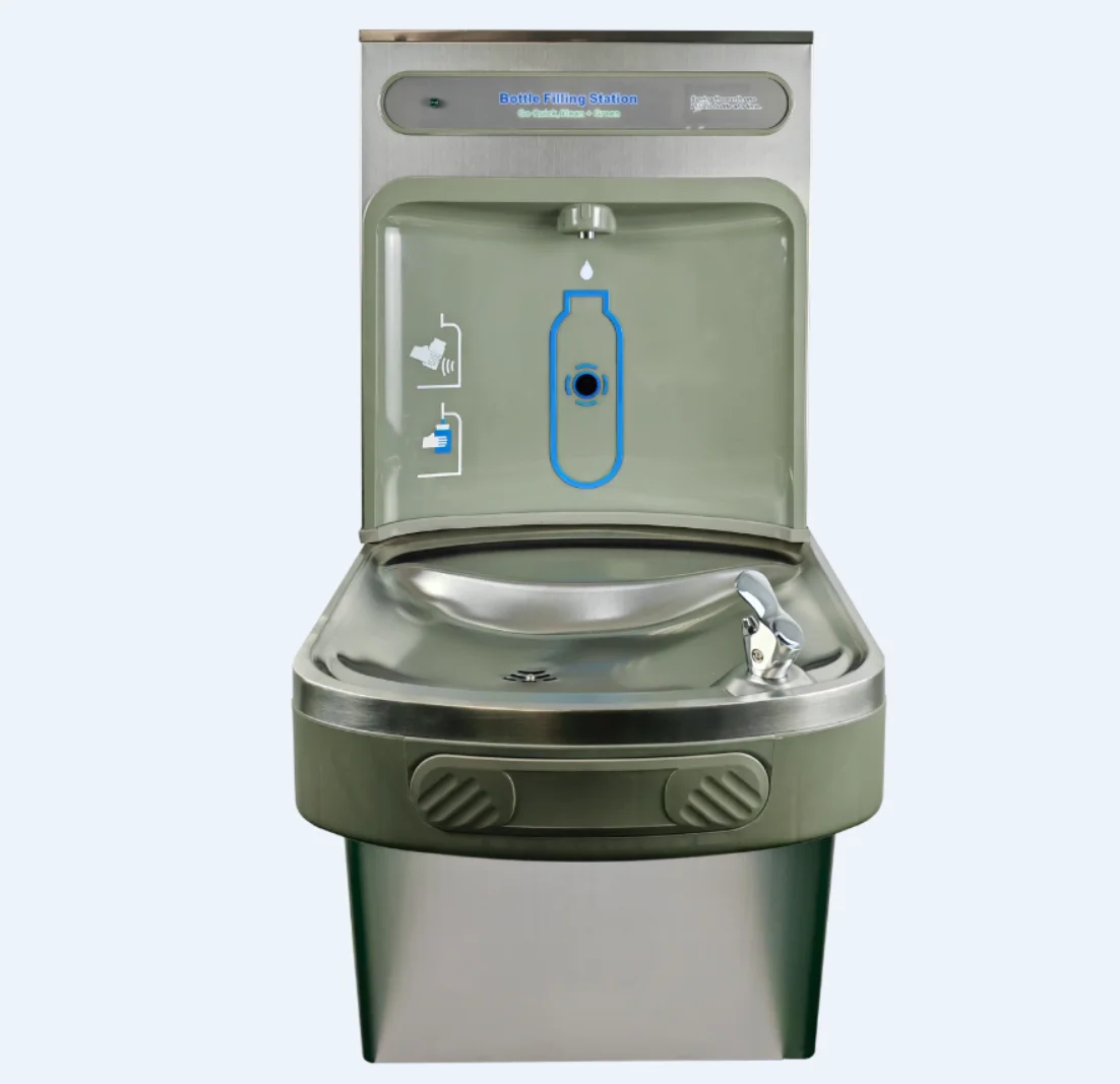 Stainless Steel Water Dispenser - Wall-Mounted & Durable