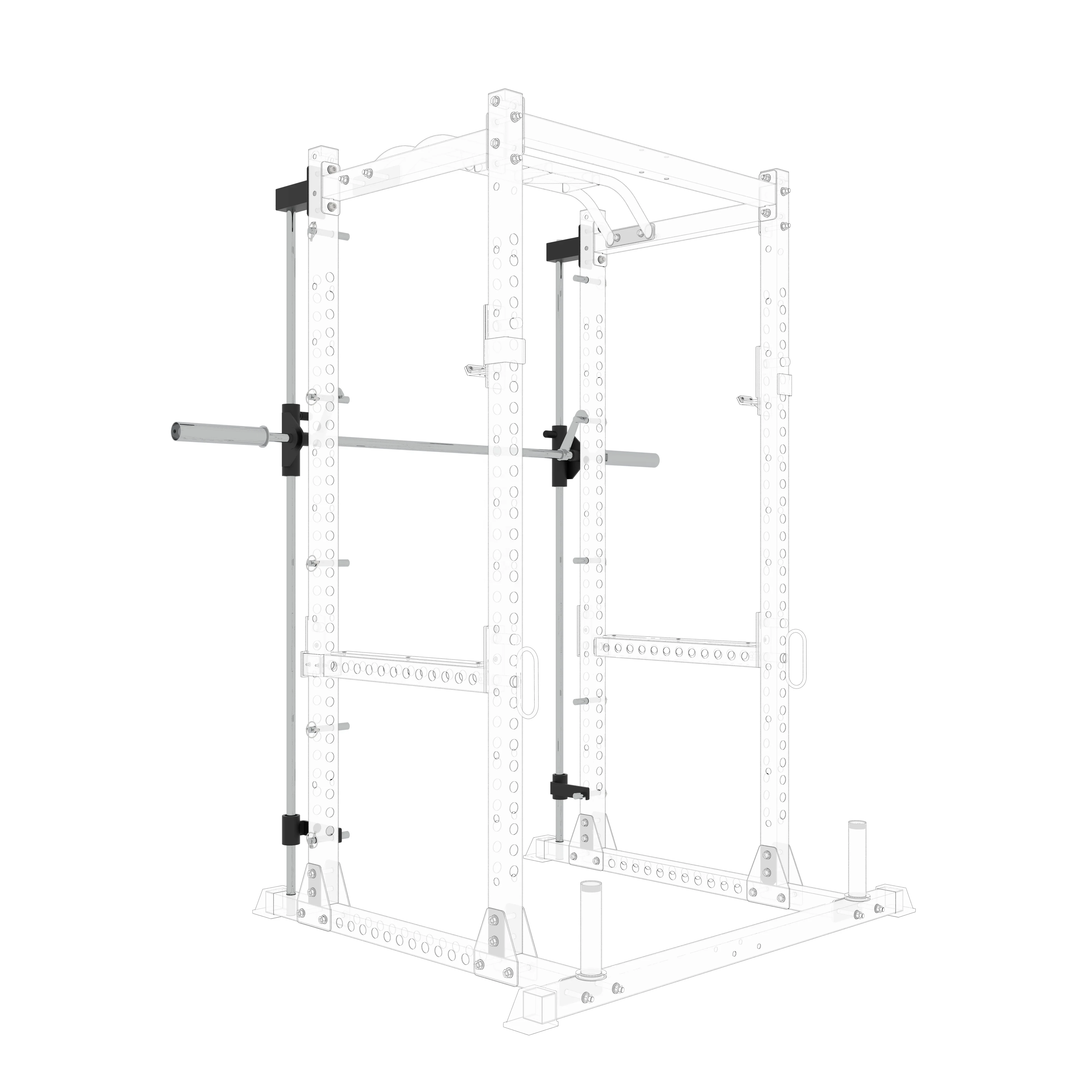 Commercial Smith Machine Multi-function Rack Gym Fitness Half Power ...