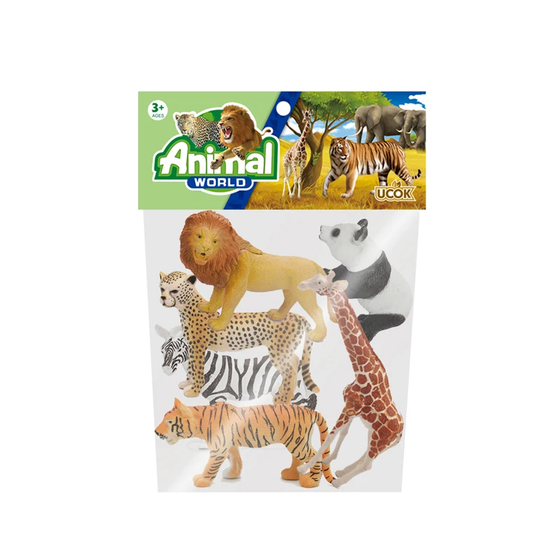 Wild Plastic PVC Animals Figure Mini Jungle Toys for Kids