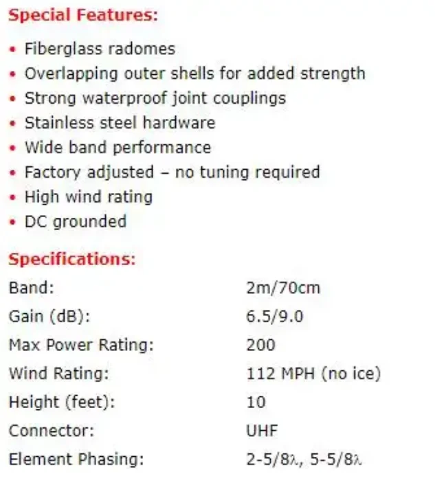 3.1m X300 200w Vertical High Gain Diamonds Dual Band Antenna